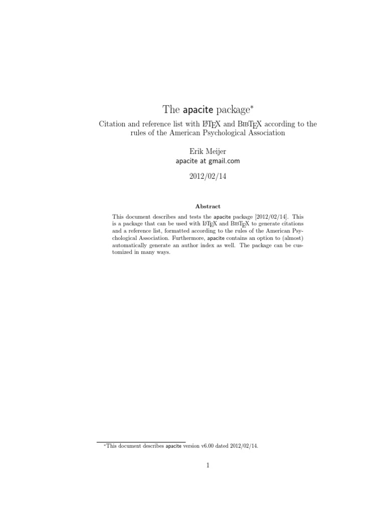Apacite | PDF | Citation | Bracket