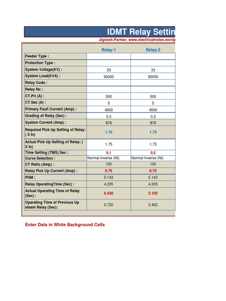 IDMT Relay Curve (10.6.13) | PDF | Relay | Electrical Components