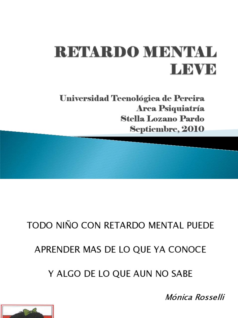 El Retardo Mental Leve PDF | PDF | Discapacidad intelectual | Cociente ...