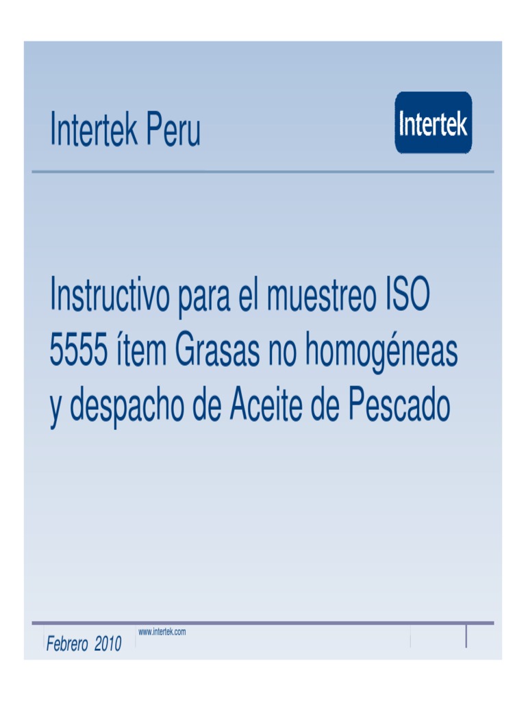 Iso 5555 | PDF | Muestreo (Estadísticas) | Tanques