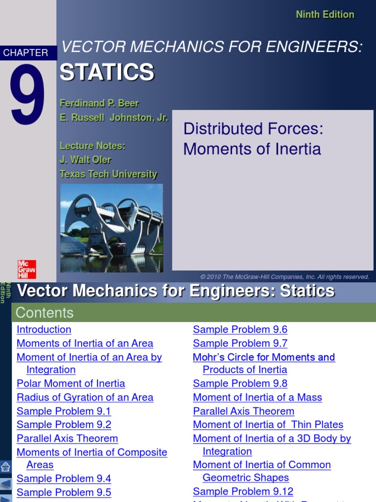 Ch09-Distributed Forces (Moments of Inertia) | Download Free PDF | Rotation Around A Fixed Axis ...