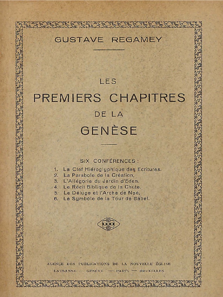 Interprétation des premiers chapitres de la Genèse | PDF | Saint-Pierre ...