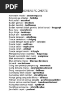 GTA Romania Cheat Codes List | PDF