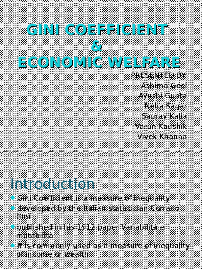Lorenz Curves and The Gini Coefficient | PDF | Gini Coefficient | Wealth