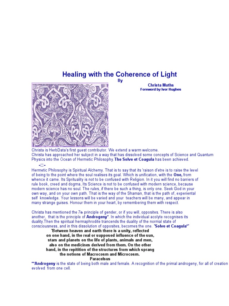 Healing With The Coherence of Light | PDF | Atoms | Electron