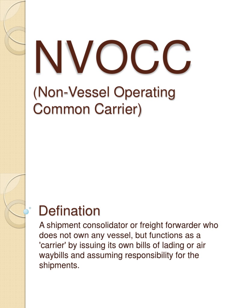 NVOCC | PDF