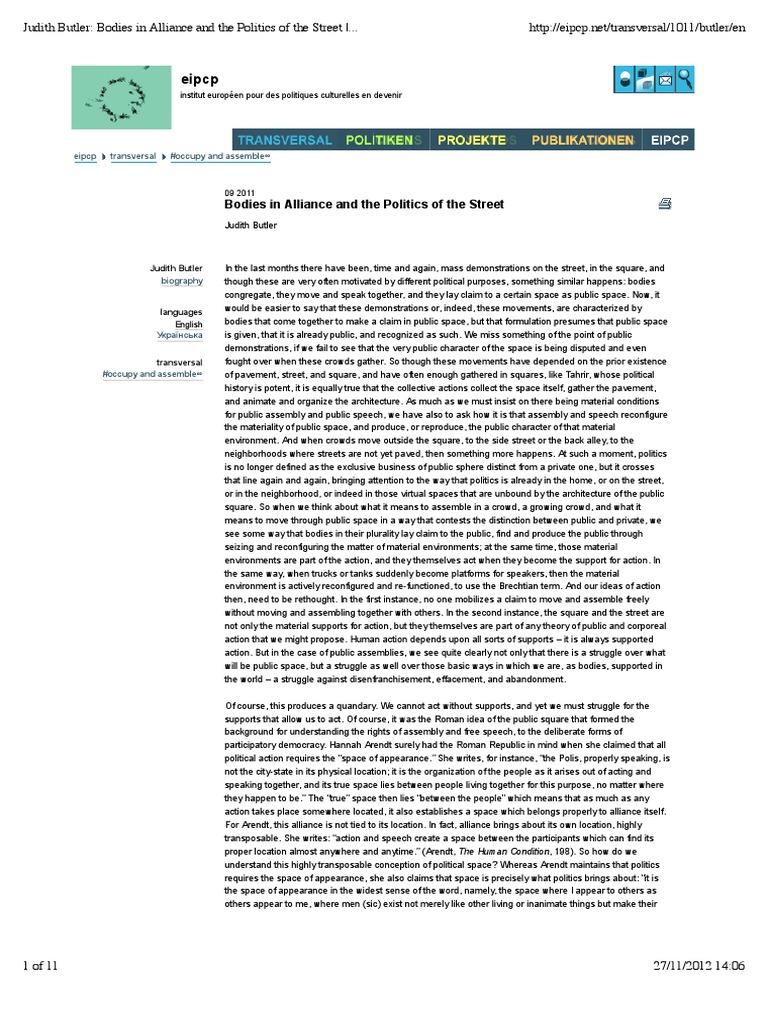 Butler Text PDF | PDF | Natural And Legal Rights | Violence