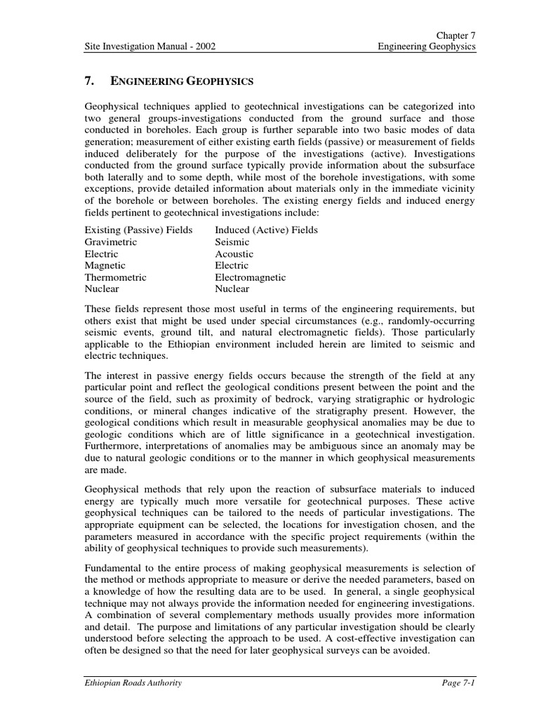 7 - Engineering Geophysics PDF | PDF | Reflection Seismology | Geophysics