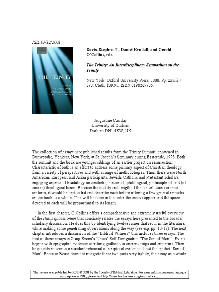 Davis, Stephen T., Daniel Kendall, and Gerald O'Collins, Eds | PDF ...