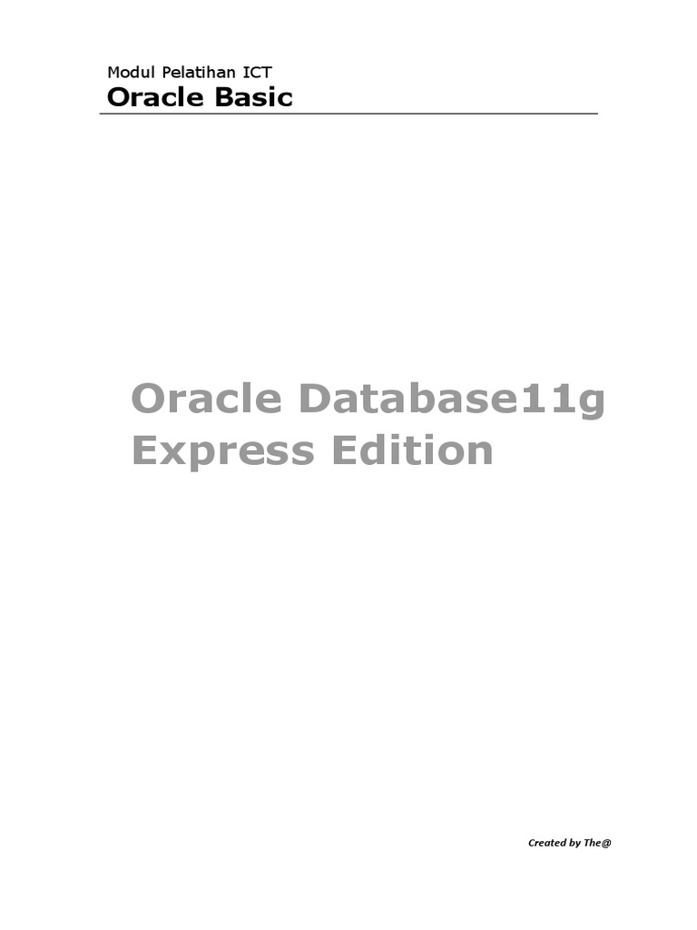 Modul-ICT Oracle Basic PDF | PDF