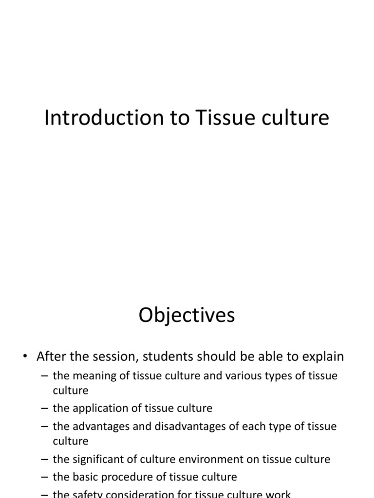 Tissue Culture | PDF | Cell Culture | Cell Cycle