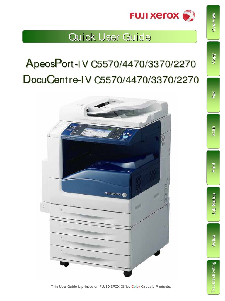 Fuji Xerox Apeos - Port - DoceCentre - IV - c5570 - 4470 - 3370 - 2270 ...