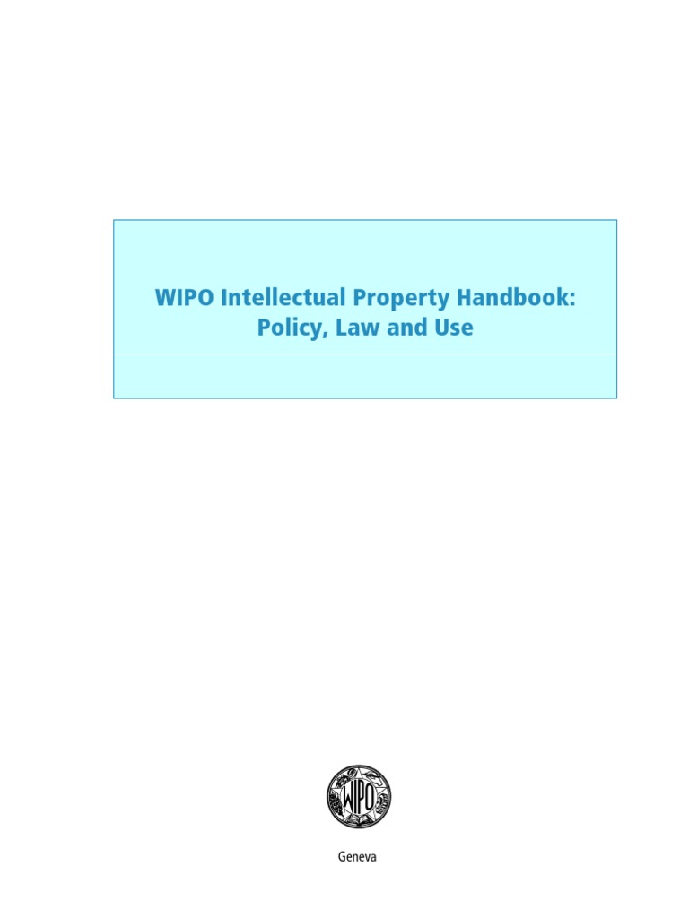WIPO Handbook | PDF | World Intellectual Property Organization ...