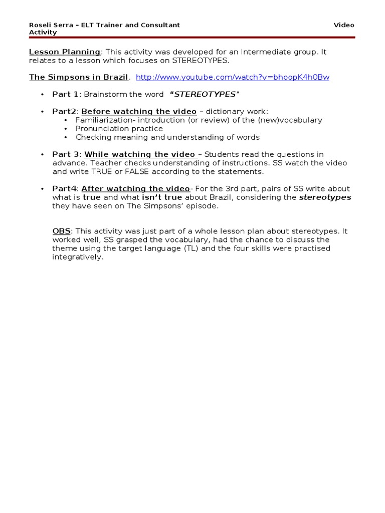 Simpsons in Brazil IT2W Worksh | PDF | Teaching | Pedagogy