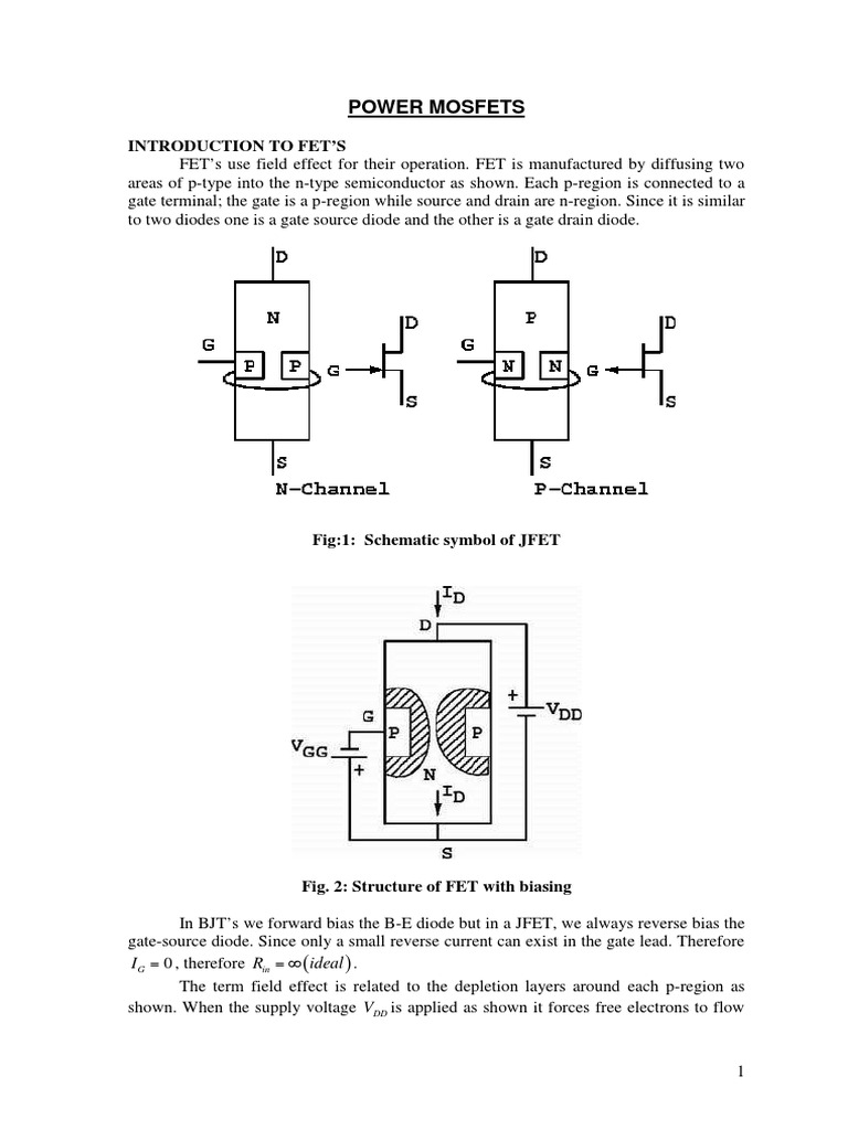 Power Mosfets: Introduction To Fet'S | PDF | Science & Mathematics
