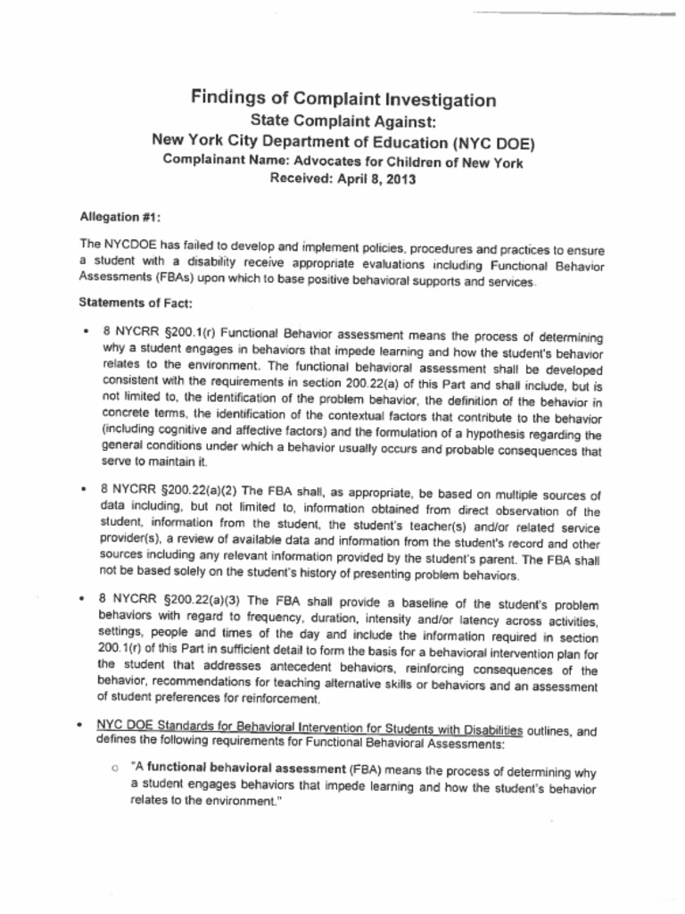 NYSED Special Education Investigation | Download Free PDF ...