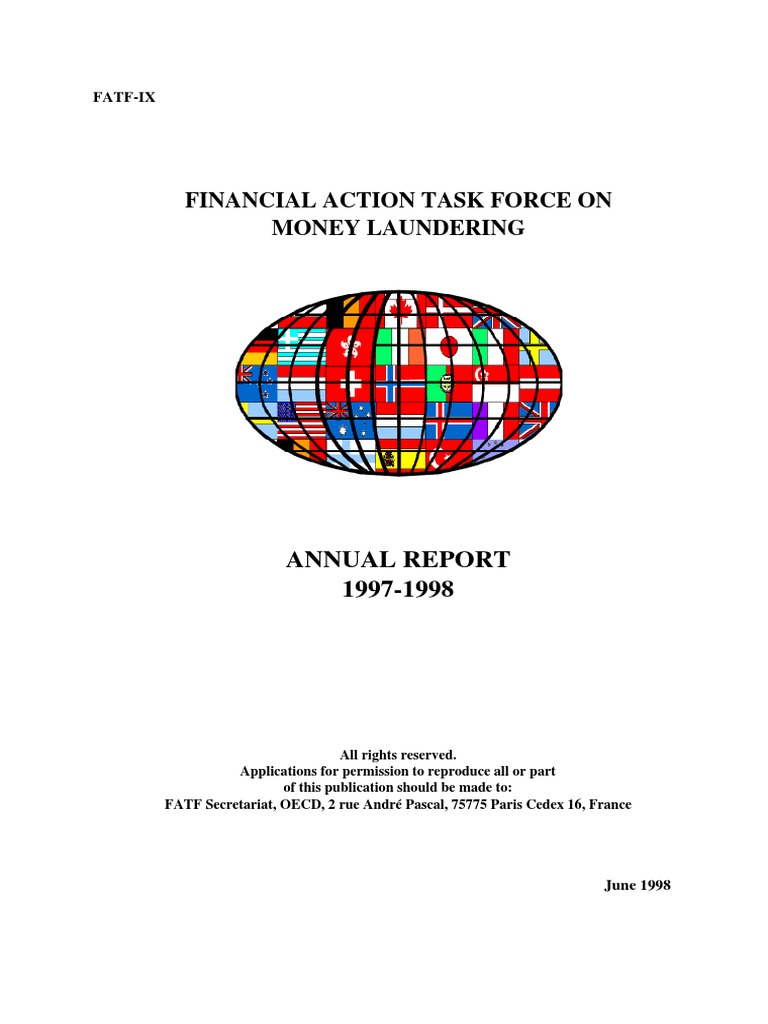 FATF GAFI. Annual Report 1997 - 1998. | PDF | Financial Action Task ...