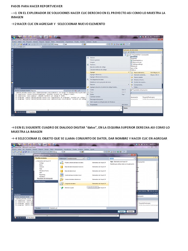 Pasos para Hacer Reportviewer | PDF | Servidor SQL de Microsoft | Point ...