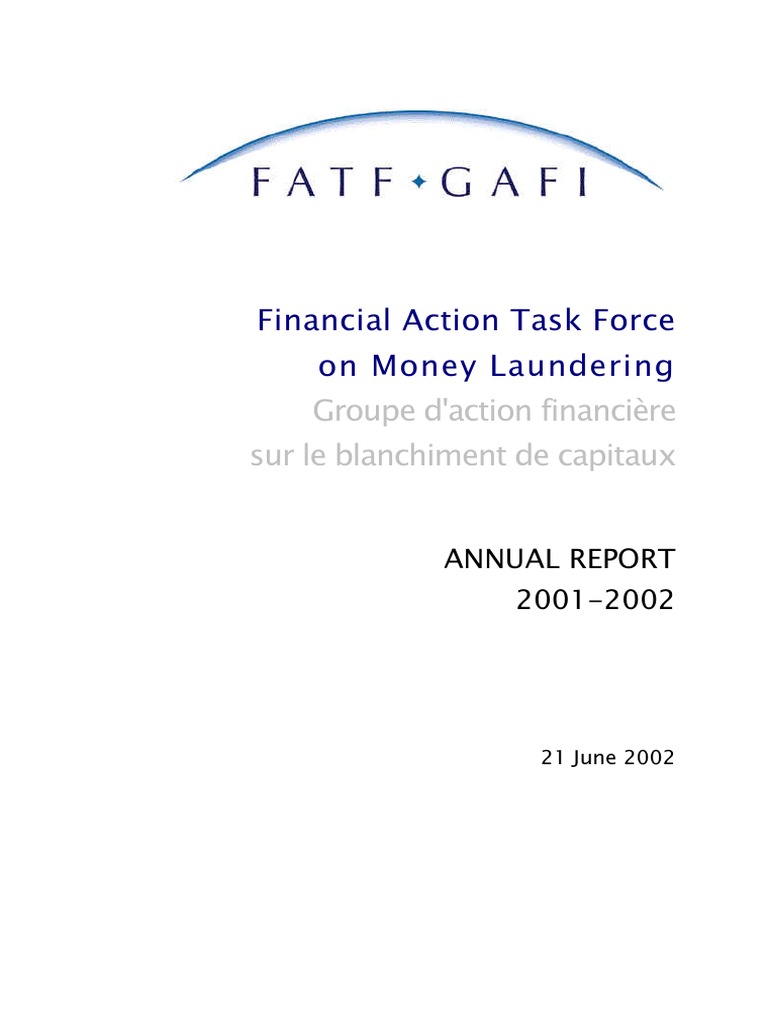 FATF GAFI. Annual Report 2001 - 2002. | PDF | Financial Action Task ...