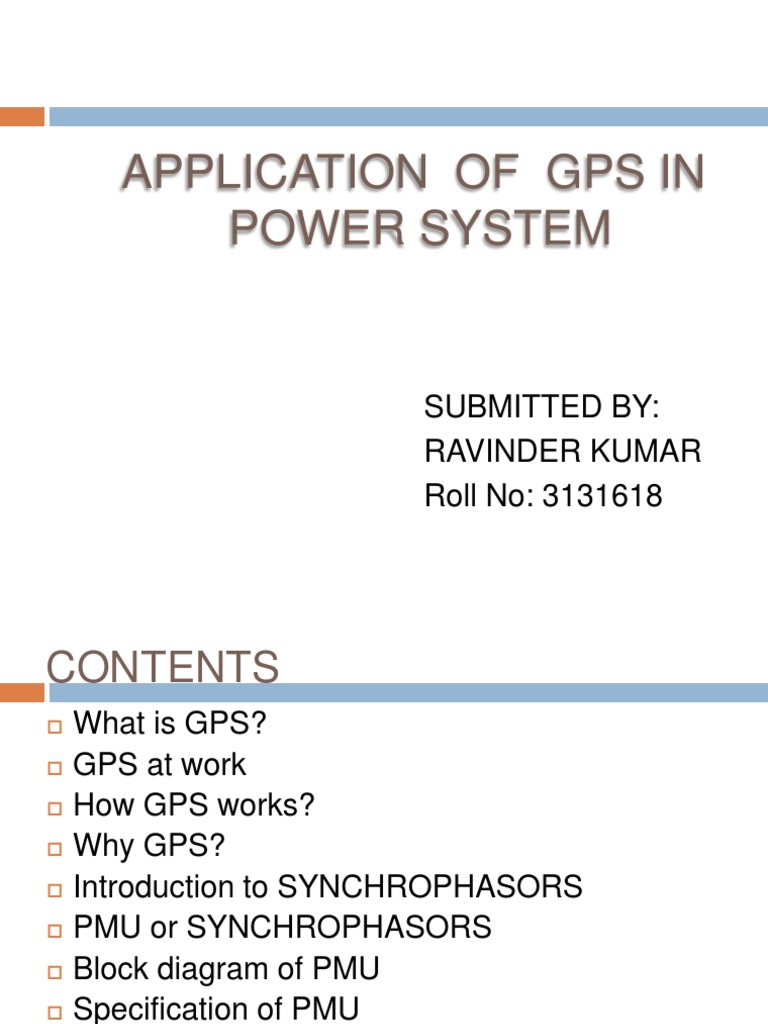 GPS Applications in Power Systems | PDF | Global Positioning System ...