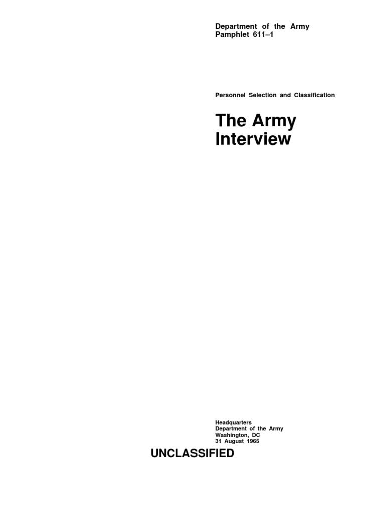 Army Interview | PDF