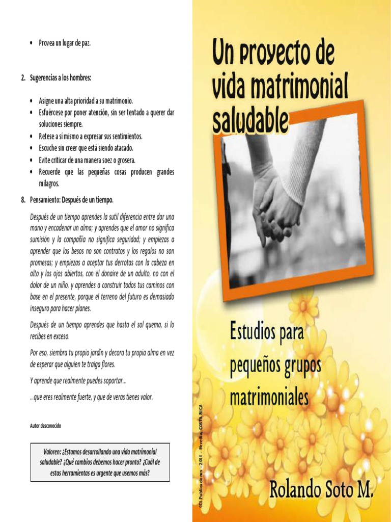 Un Proyecto de Vida Matrimonial Saludable | PDF | Matrimonio | Sabiduría