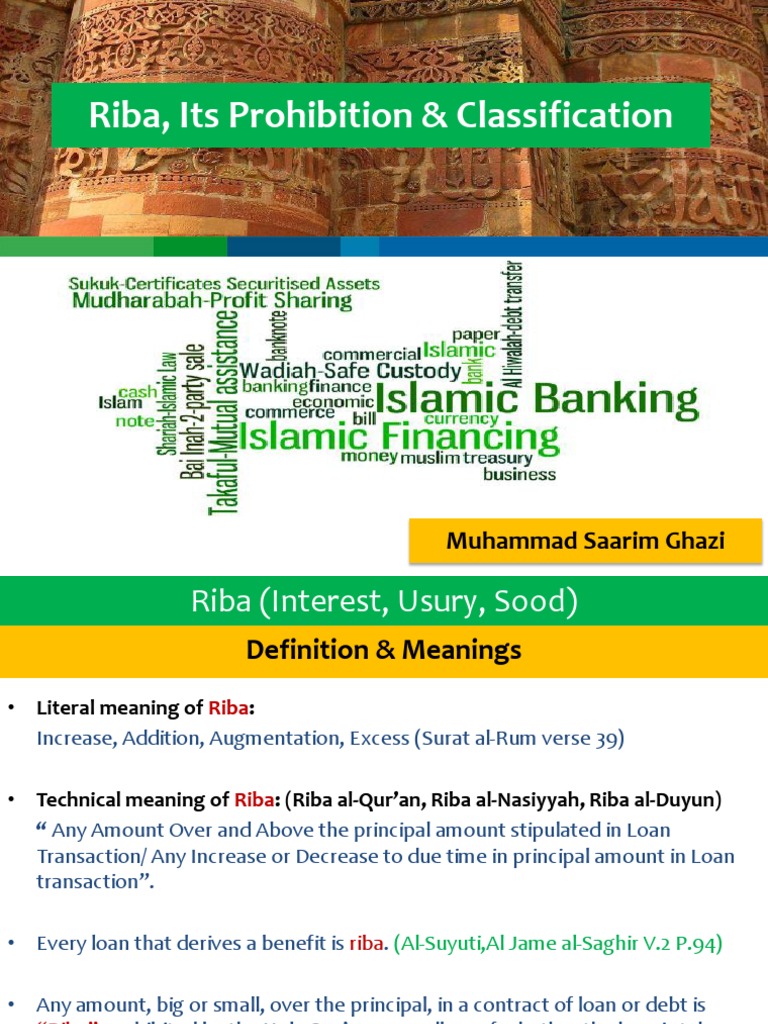 Understanding Riba in Islamic Finance | PDF | Loans | Interest