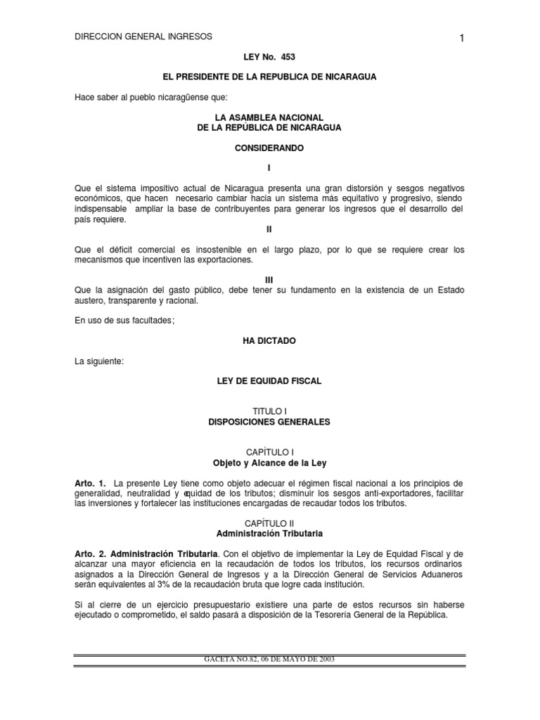 Ley de Equidad Fiscal | PDF | Impuestos | Impuesto sobre la renta