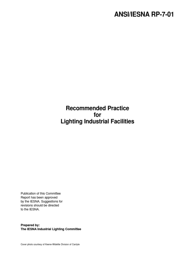 Previews IES RP 7 01 Pre | PDF | Lighting | Fluorescent Lamp