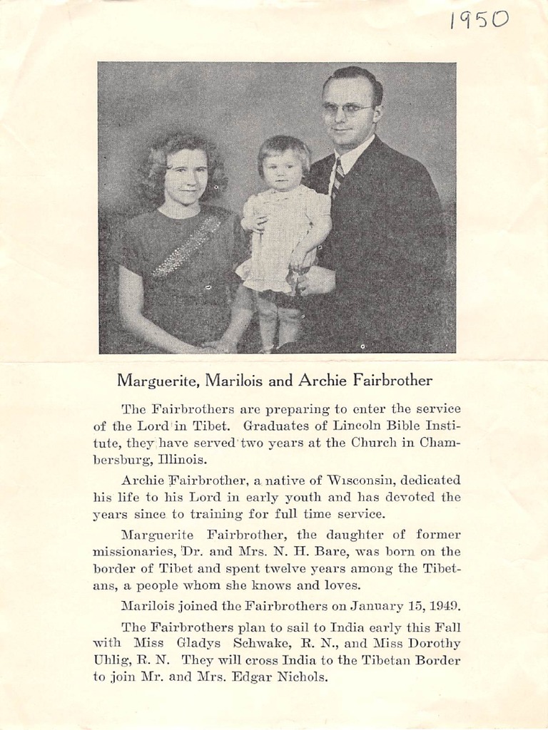Fairbrother Archie Marguerite 1950 India PDF | PDF | Evangelism ...