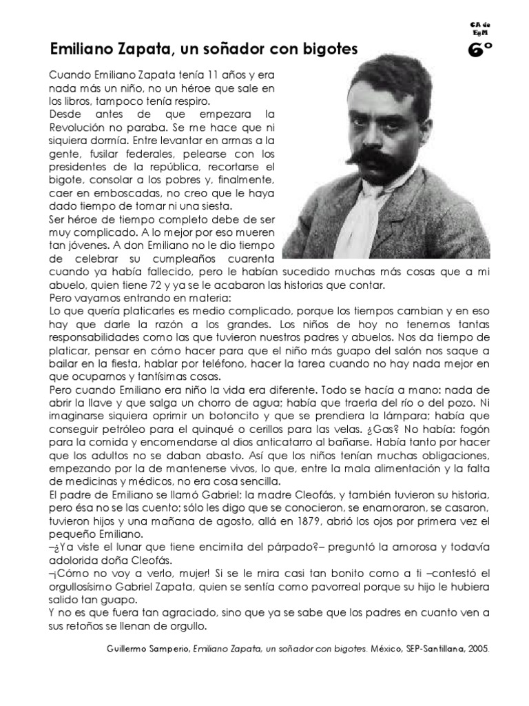 Emiliano Zapata | PDF | Biografía | revolución mejicana
