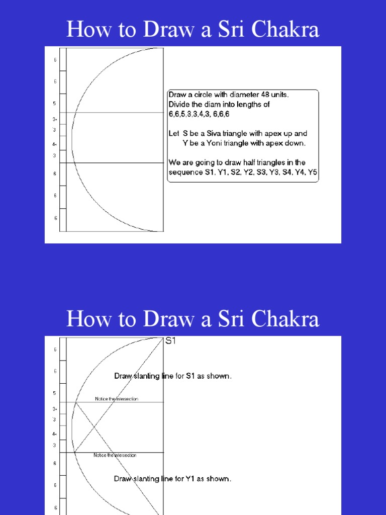 How to Draw a Sri Chakra Guide | PDF