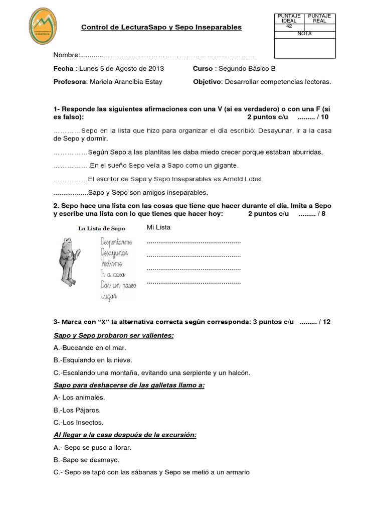 Sapo y Sepo Inseparables | PDF