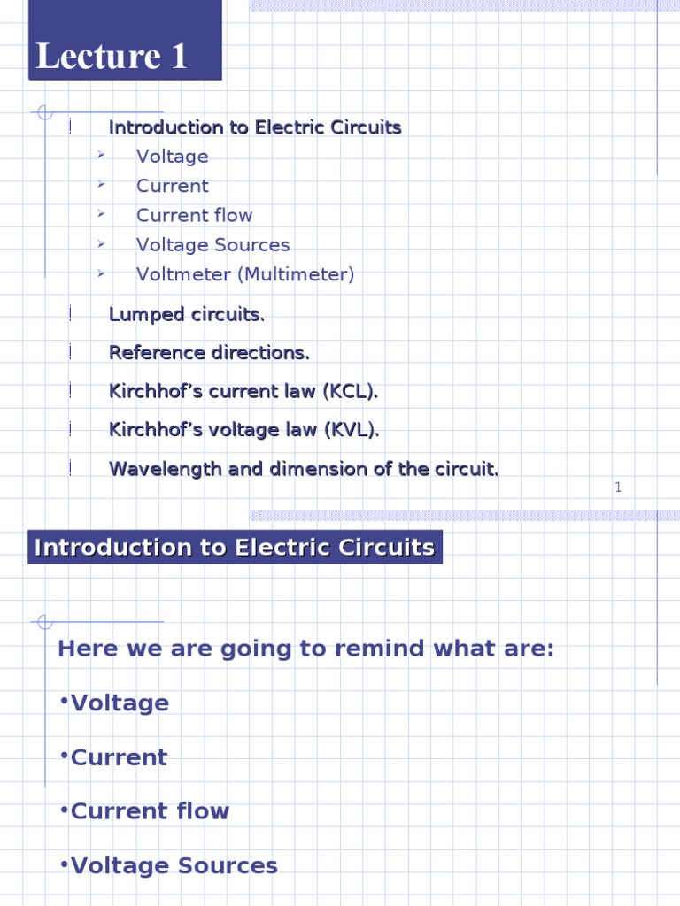 Electric Circuits Introduction | PDF | Electrical Network | Electric ...