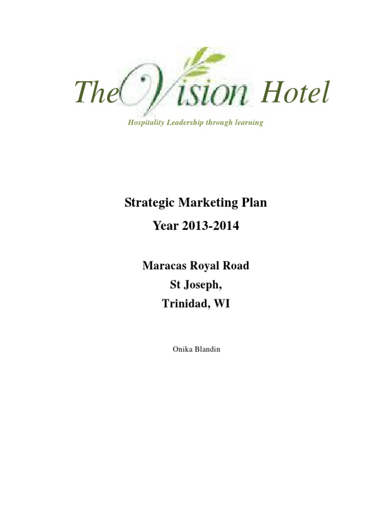 The Vision Hotel Market Plan | PDF | Tourism | Marketing Strategy