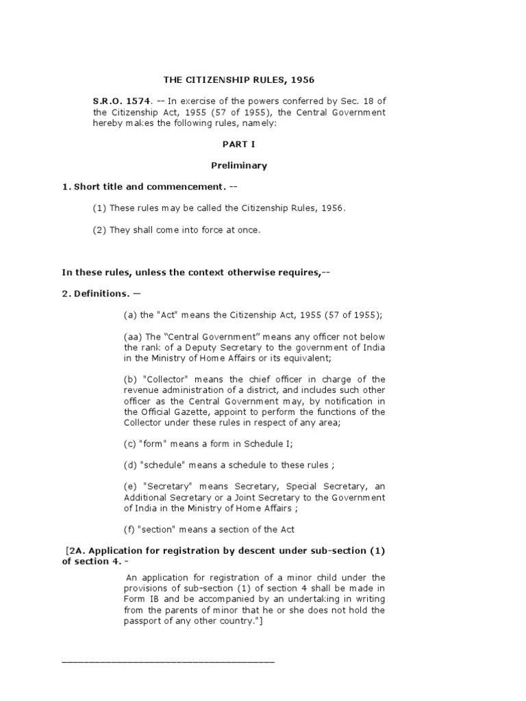The Citizenship Rules | PDF | Citizenship | Naturalization