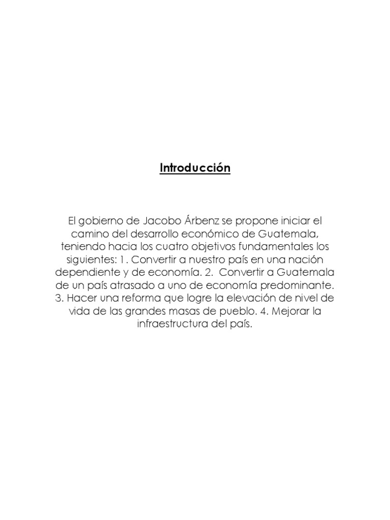 Gobierno de Jacobo Árbenz en Guatemala | PDF | Guatemala | Gobierno