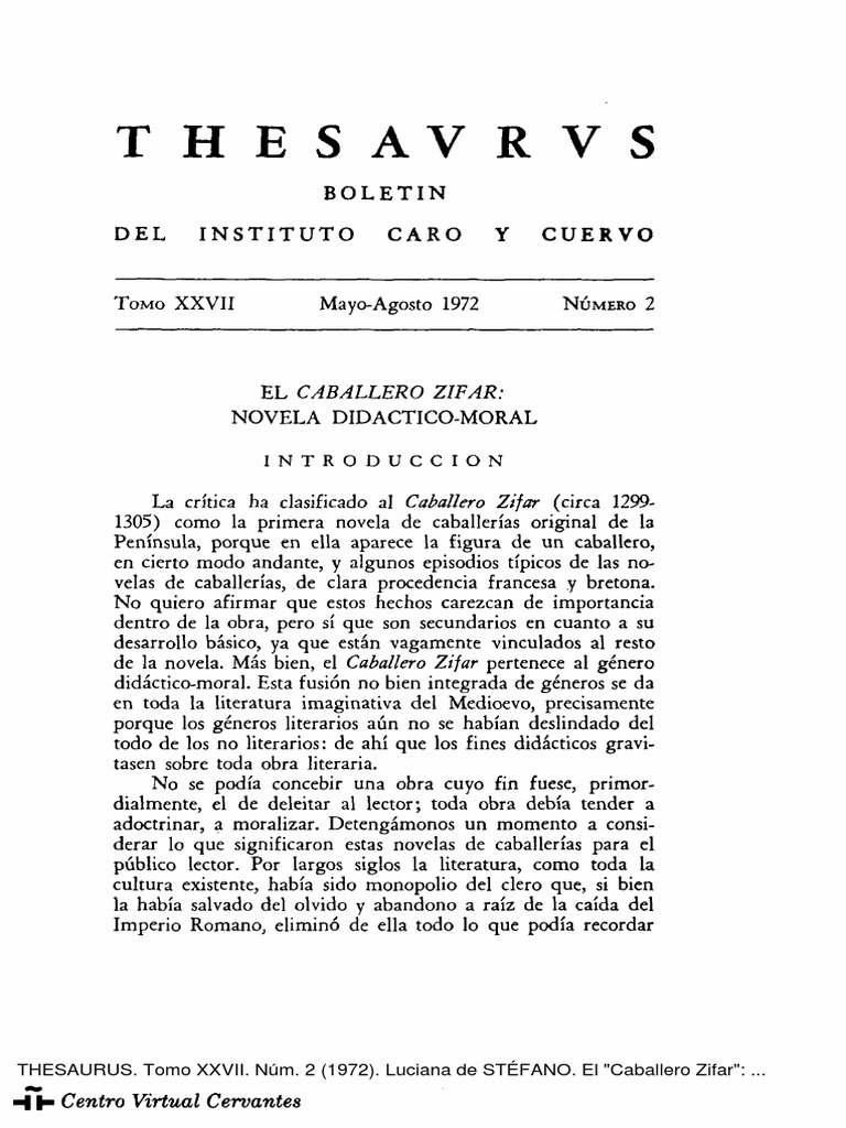 Zifar | PDF | Historia | Clásicos