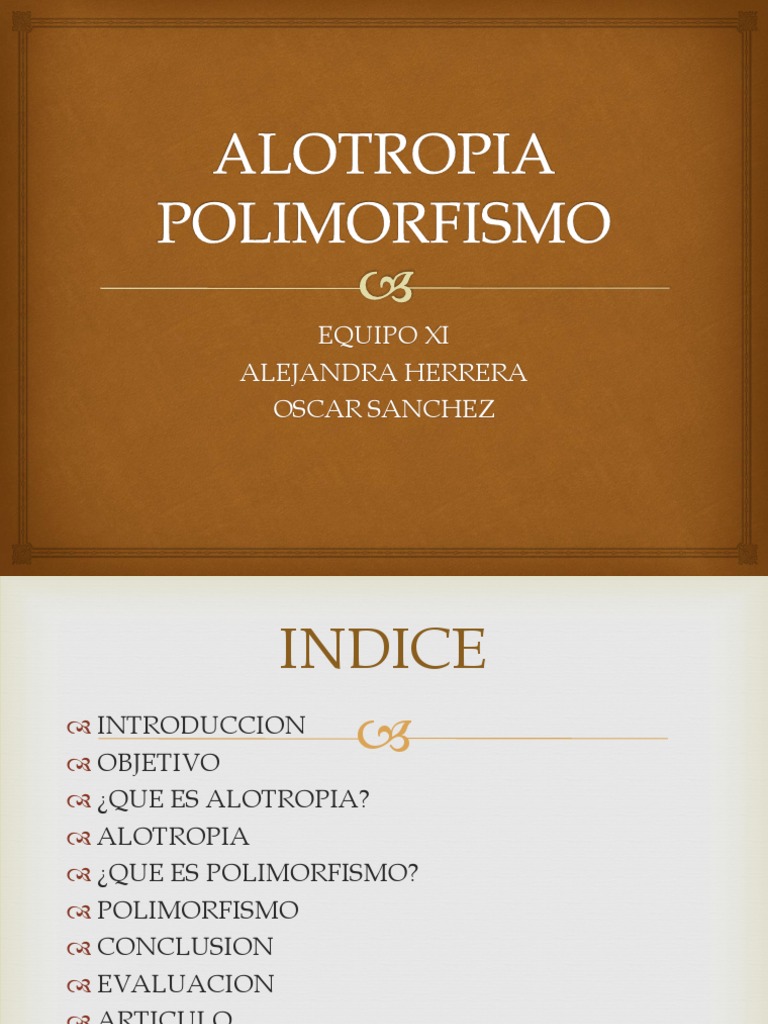 Alotropia o Polimorfismo | PDF