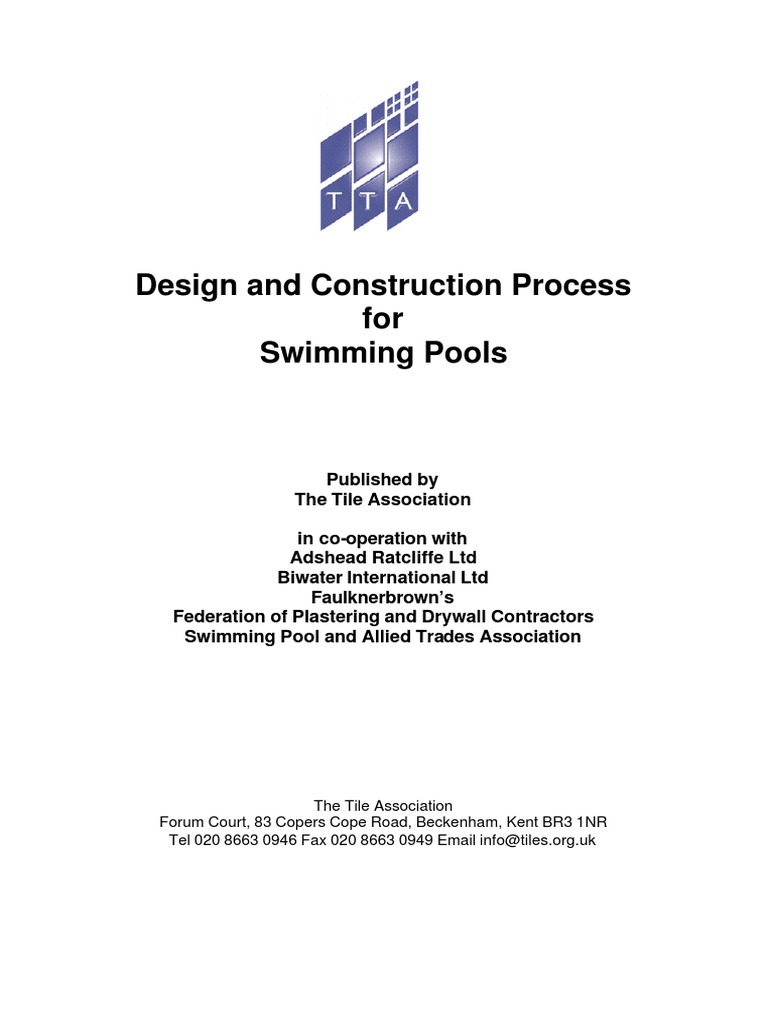 Swimming Pool Design and Construction Guide | PDF | Swimming Pool | Tile