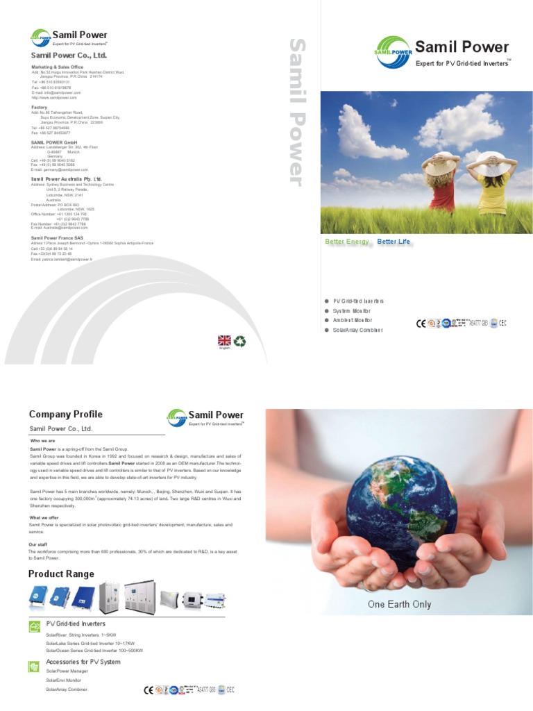 Samil Power Specification PDF | PDF | Photovoltaics | Power Inverter