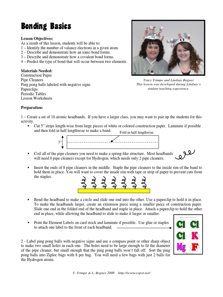 Bonding Basics 2008 | PDF | Ion | Ionic Bonding