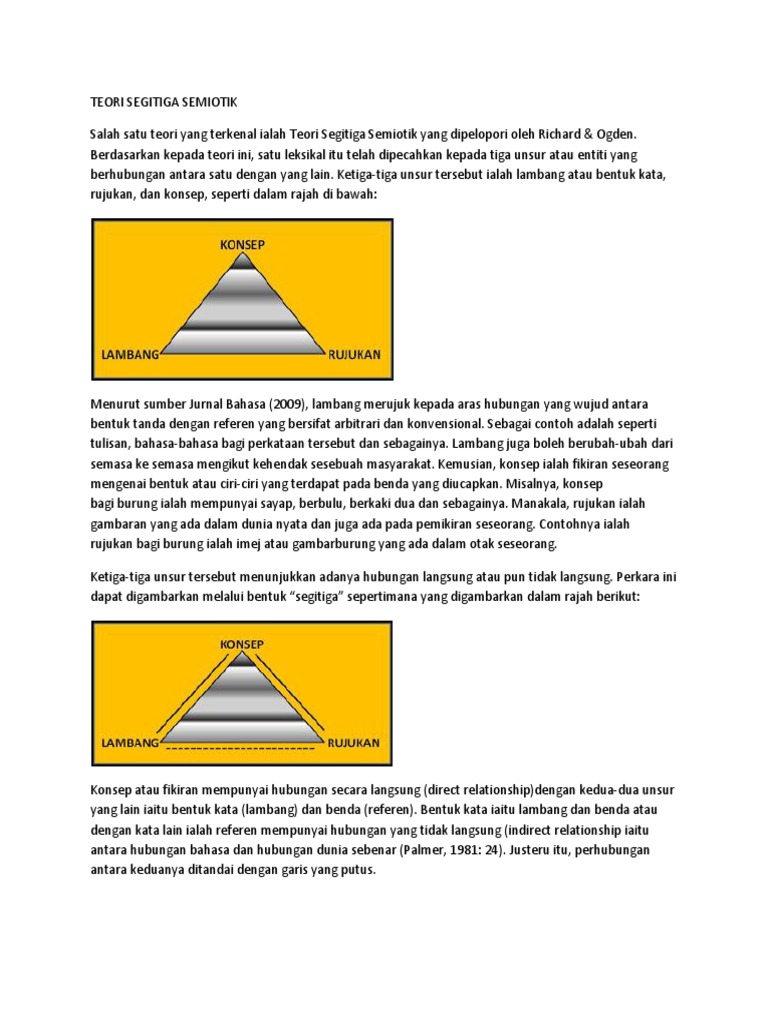Teori Segitiga Semiotik | PDF