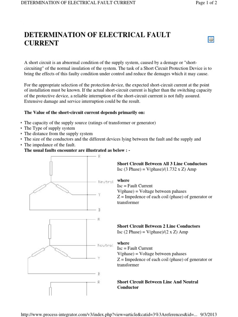 Fault calculation.pdf | Electric Current | Transformer