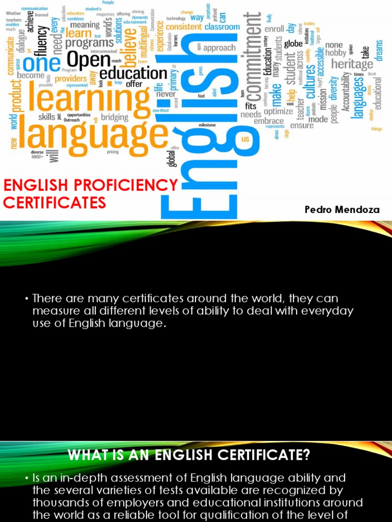 English Proficiency Certificates 1 | PDF | Test Of English As A Foreign ...