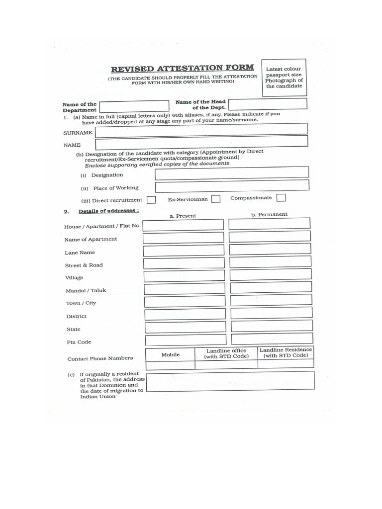 Revised Attestation Forms PDF | PDF