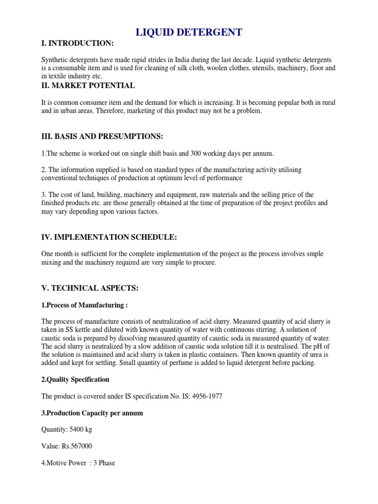 Liquid Detergent | PDF | Sodium Hydroxide | Detergent