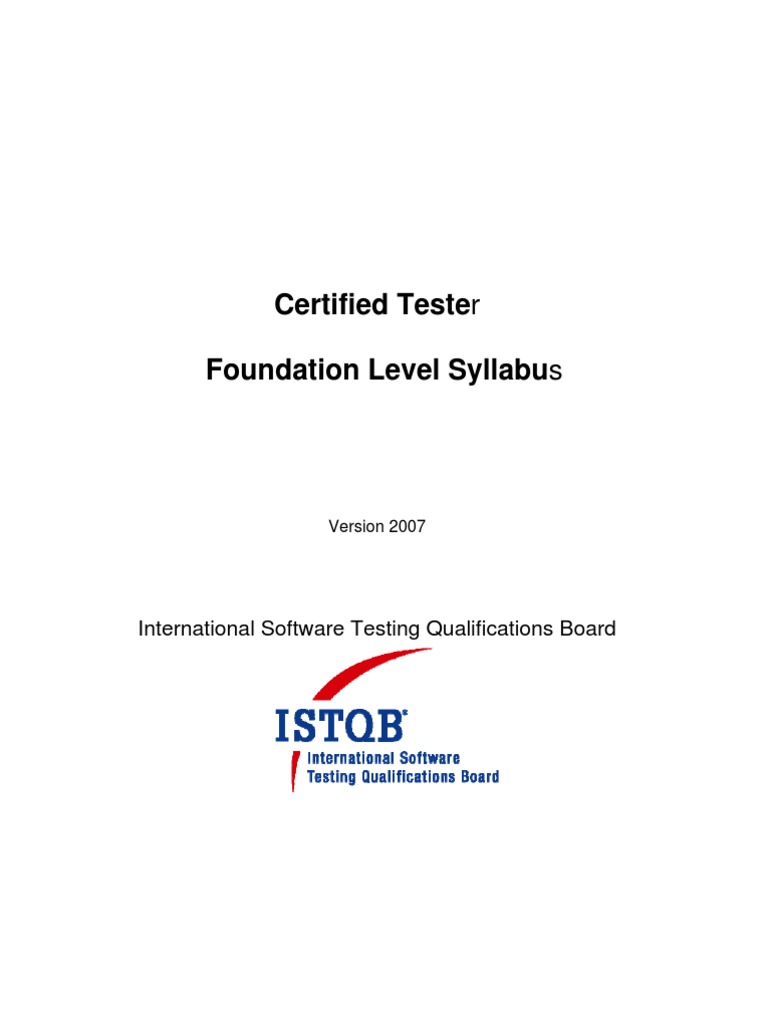 ISTQB Foundation Level Syllabus | PDF