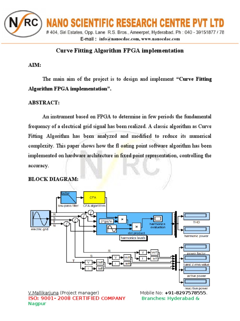 Curve Fitting Algorithm FPGA Implementation | PDF | Algorithms | Field Programmable Gate Array