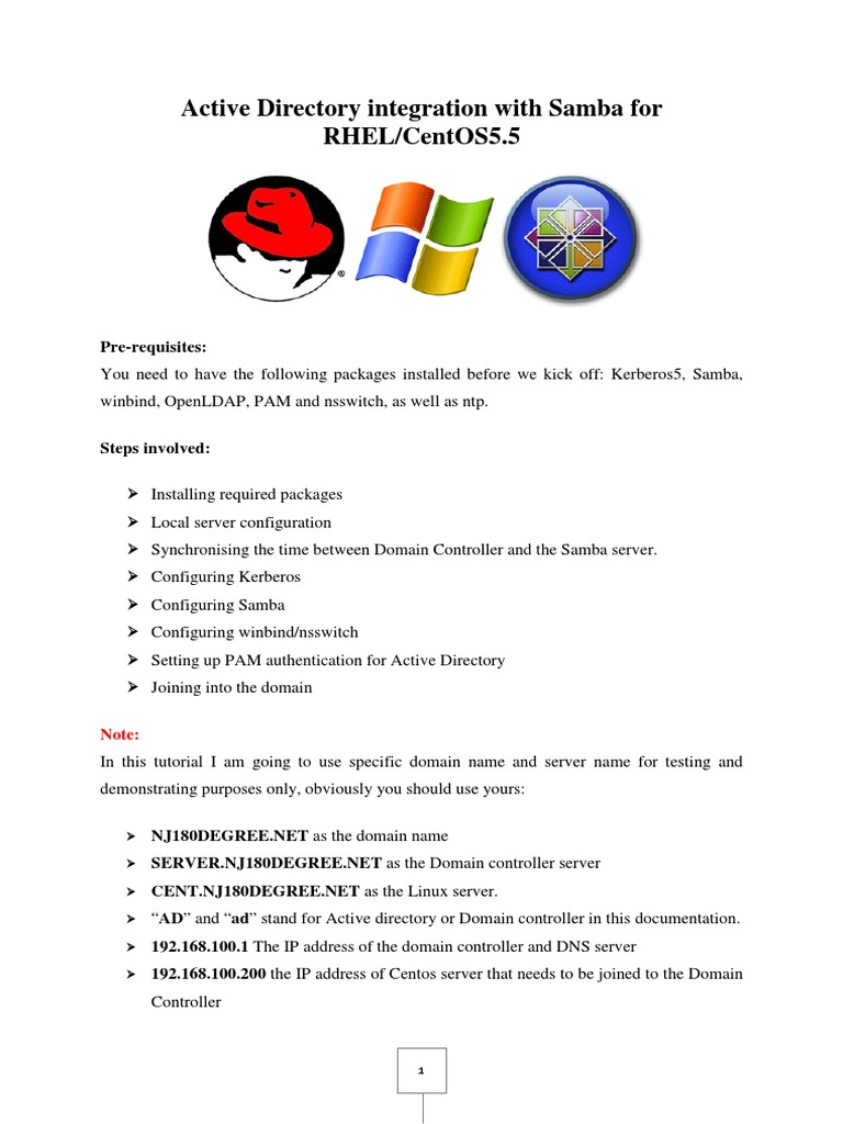 Ad Samba | PDF | Domain Name System | Active Directory
